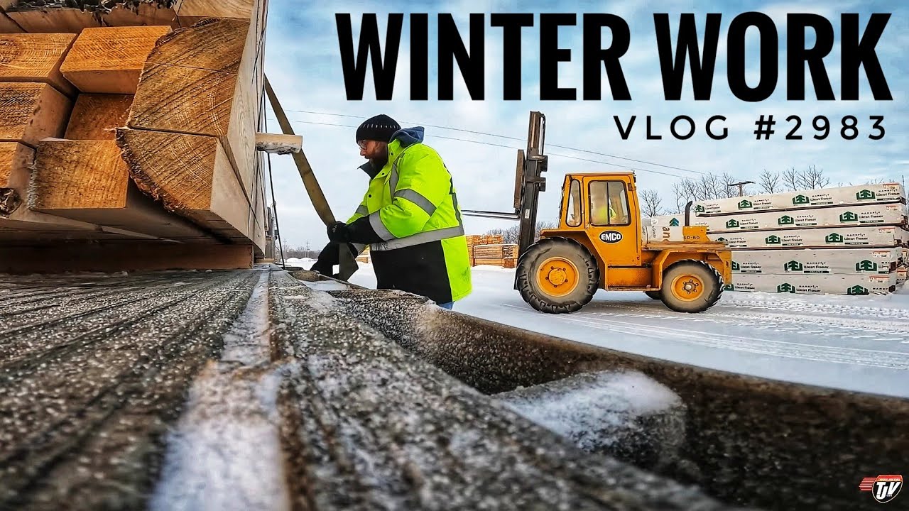 WINTER WORK | My Trucking Life | Vlog #2983